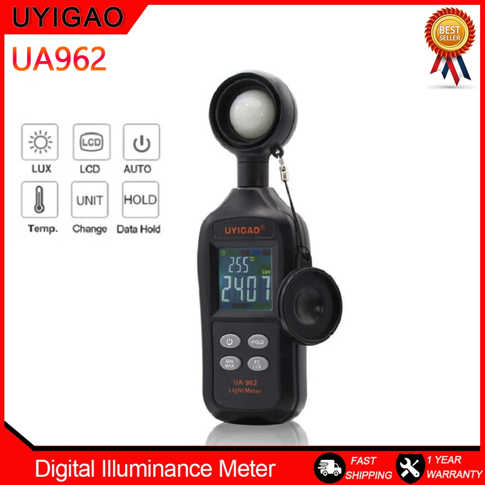 UYIGAO UA962 Illuminance Meter Tester Photometric Intensity Meter ...