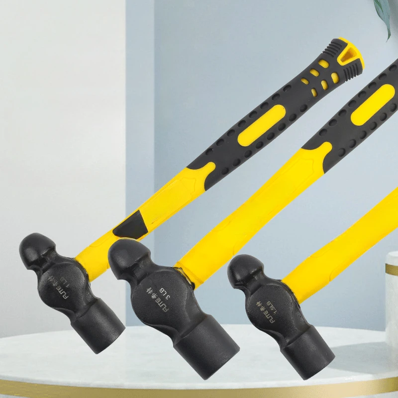 Round-head-hammer-ball-hammer-rubber-handle-nail-high-carbon-steel ...