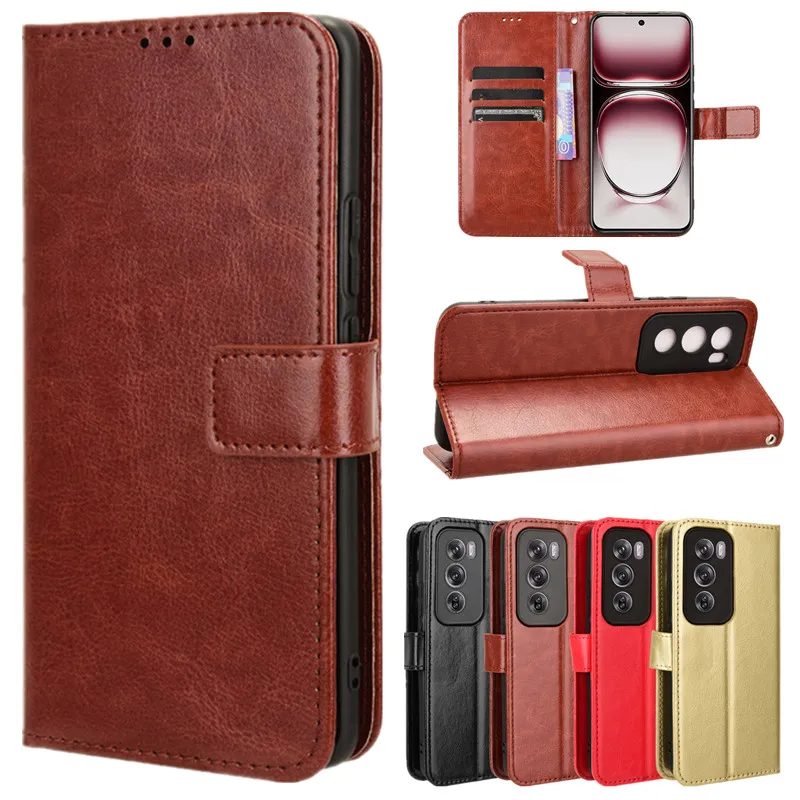 Leather-Flip-Case-For-OPPO-Reno-12-Pro-5G-Reno-12FS-11-11F-Protective ...