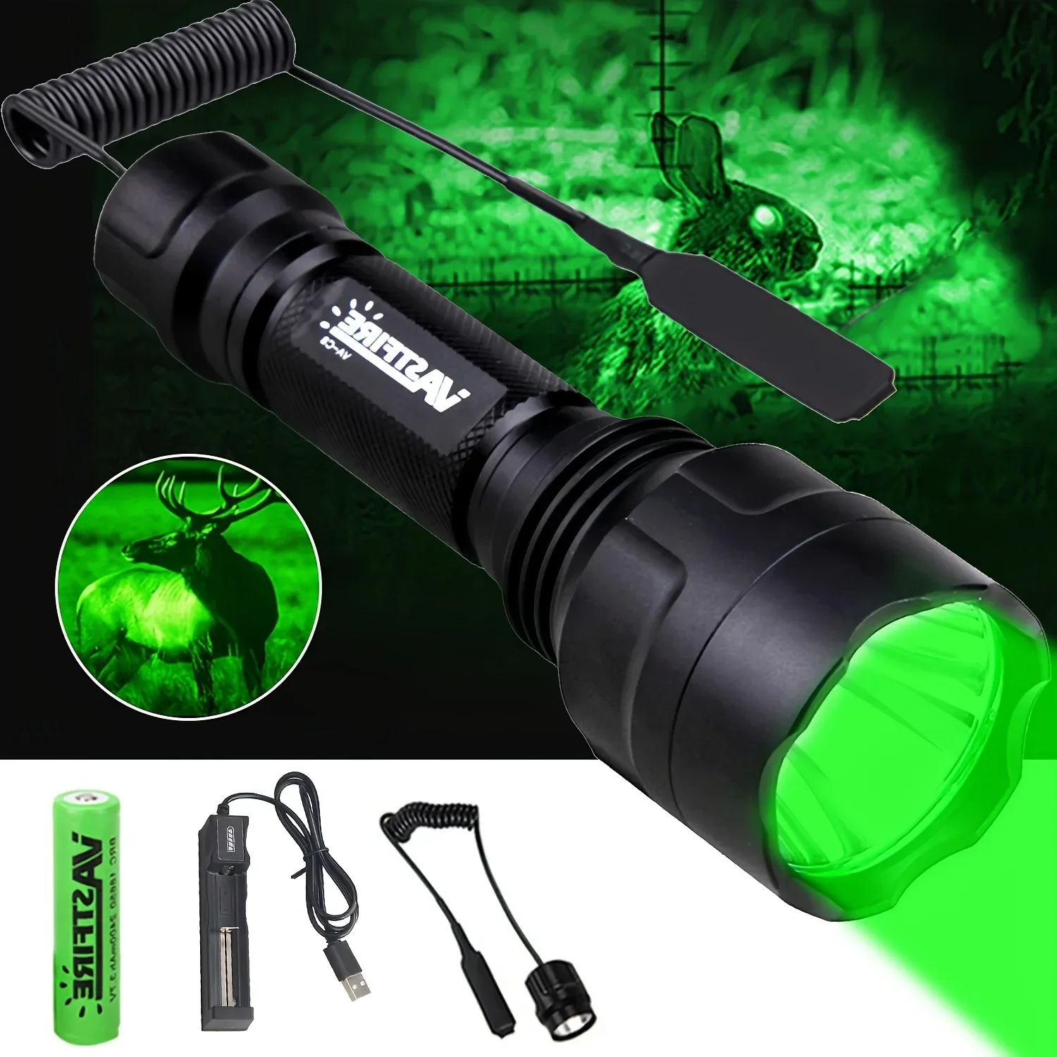350 Yard Flashlight Red/White/Green Light with Remote Switch Ultra ...