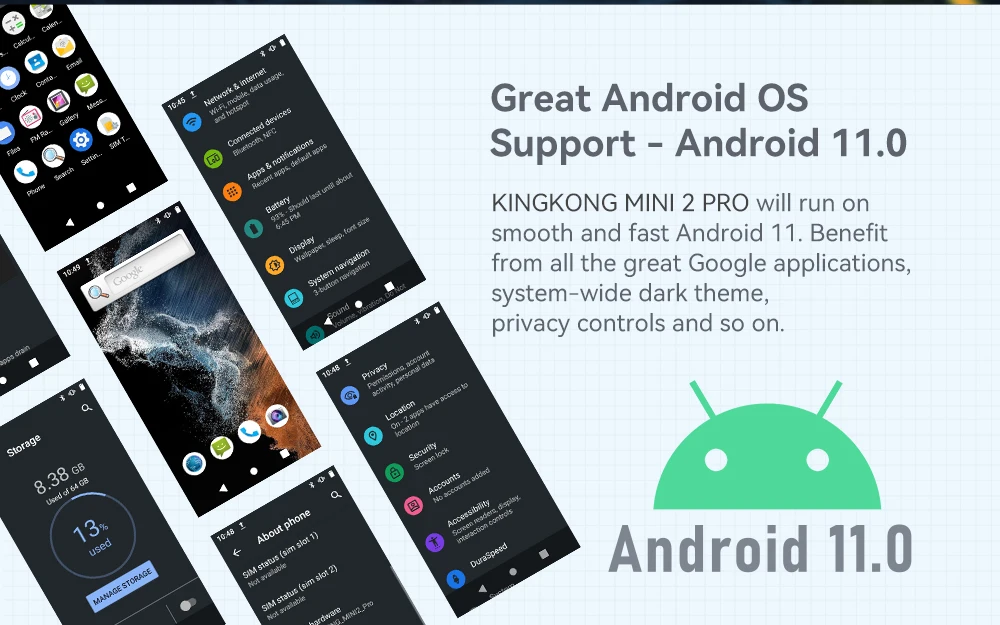 Cubot KingKong Mini 2 Pro Waterproof Rugged Mini Smartphones 4Inch Octa ...