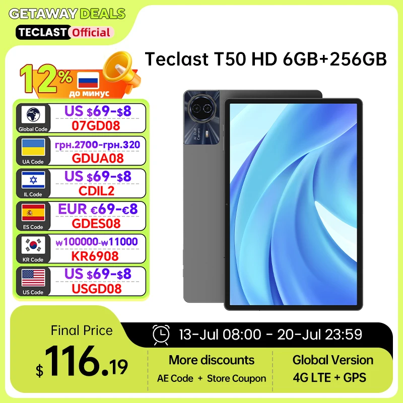 World-Premiere-Teclast-T50HD-Android-14-Tablet-11-2K-Screen-6GB-256GB ...