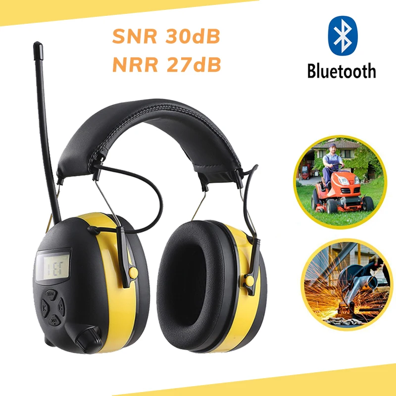 Electronic-Bluetooth-5-0-Headphone-Earmuffs-FM-AM-Radio-Hearing ...