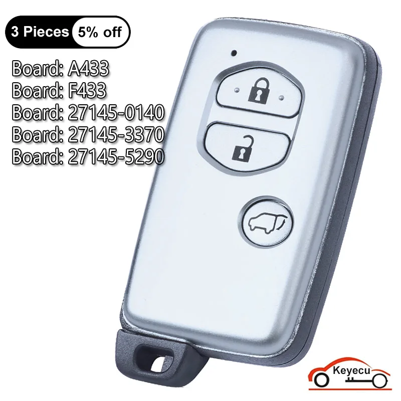 KEYECU-3-Buttons-for-Toyota-Prado-Venza-Auto-Smart-Remote-Key-Fob-Board ...