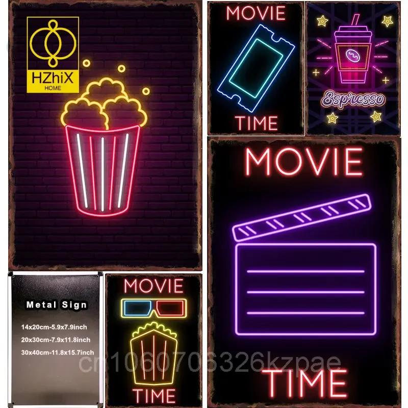 Vintage-Music-Neon-Metal-Plate-Retro-Drink-Coffee-Tin-Sign-Board-Plaque ...