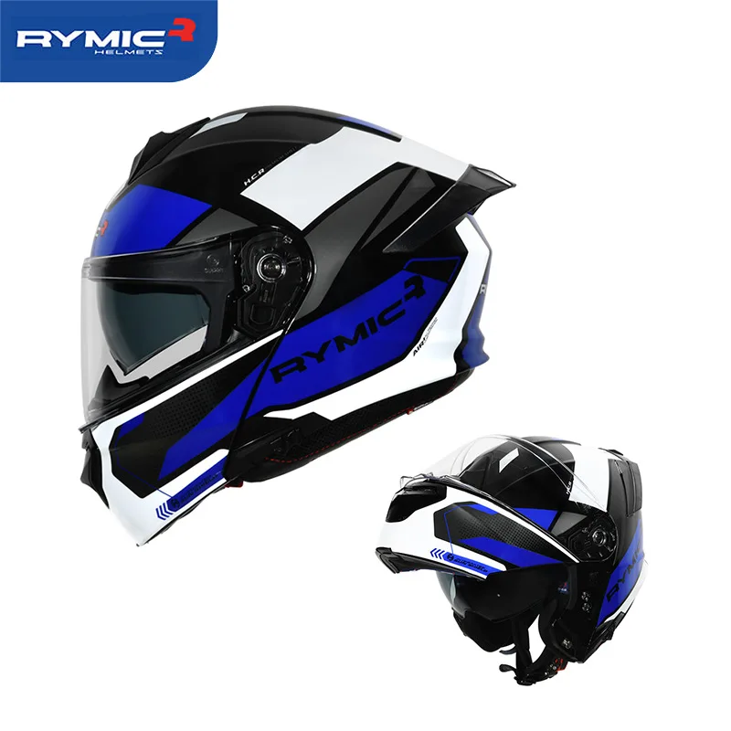 Rymic-Original-Dual-Lens-Motocicleta-Capacete-Modular-Bluetooth-Cara ...