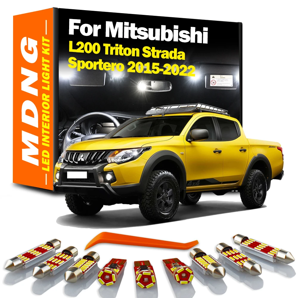 11pc Led Interior Dome Map Light Kit For Mitsubishi L200 Triton Strada ...