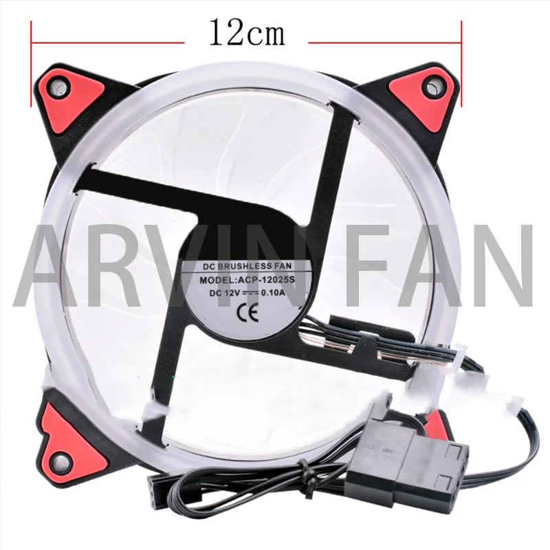12cm-120mm-Cooling-Fan-120x120x25mm-DC12V-0-10A-3-Lines-RGB-Color-Led ...
