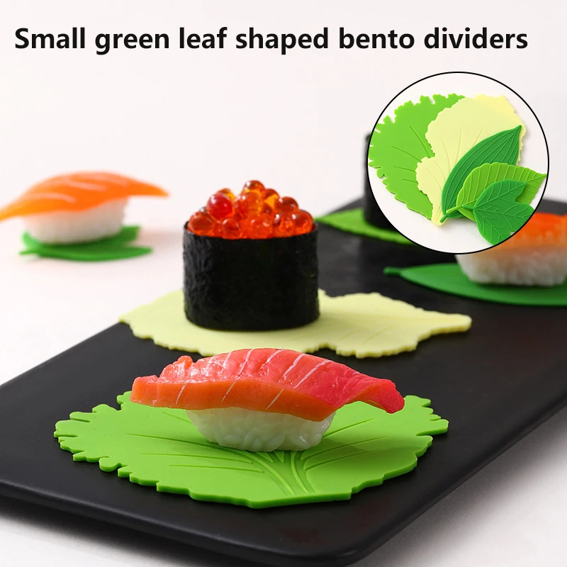 Lunch Divider 5pcs Leaf Bento Dish Cup Lunch Separator Sushi Rice Ball ...