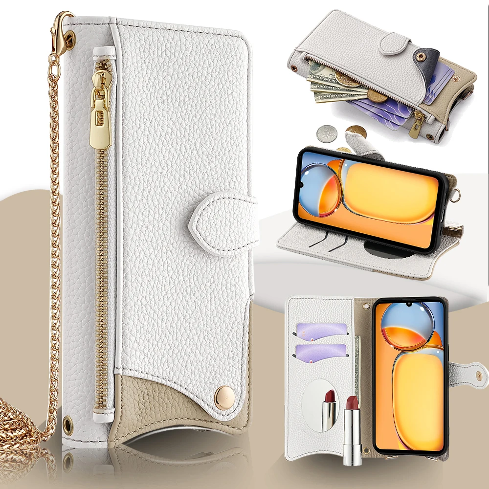 Funda-de-cuero-con-hebilla-magn-tica-para-tel-fono-m-vil-cartera ...