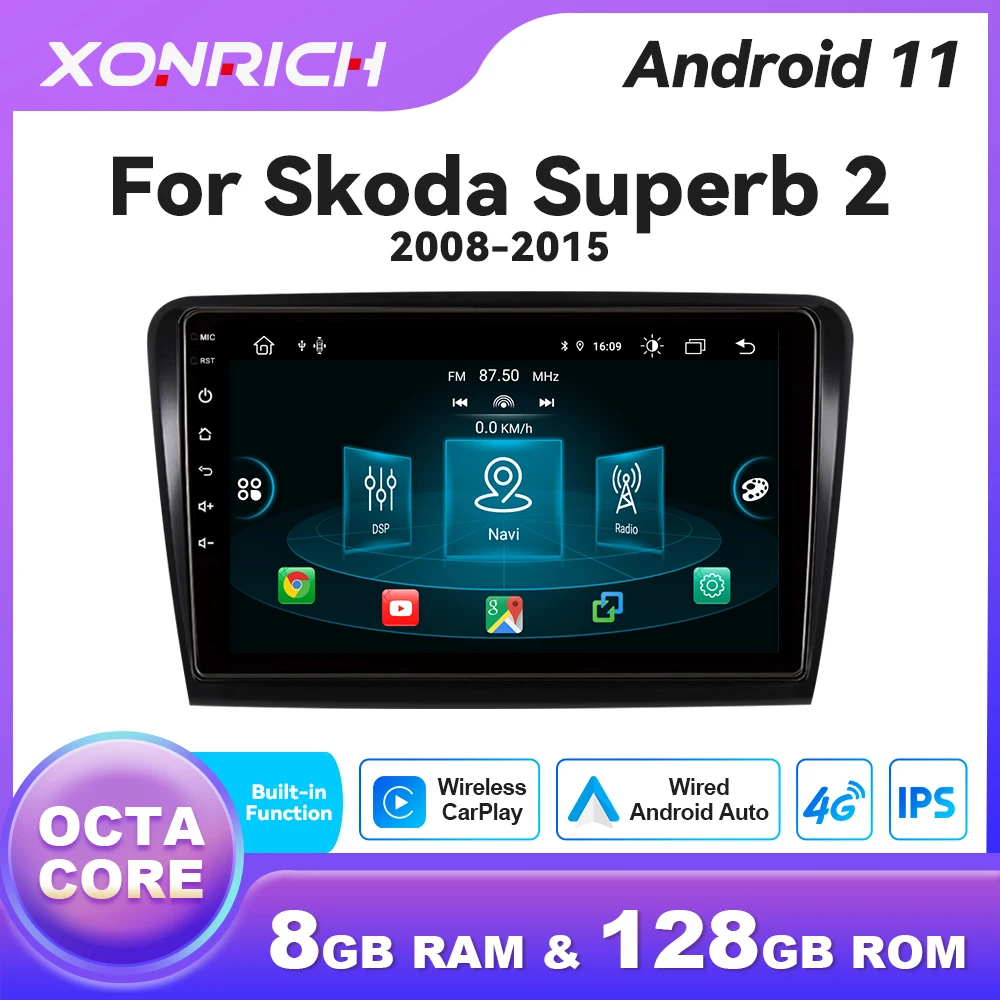 Carplay-Android-11-8G-128G-Car-Radio-Multimedia-Player-For-Skoda-Superb ...