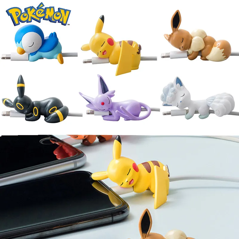 Cable-de-datos-de-Pok-mon-figuras-protectoras-de-dibujos-animados-de ...