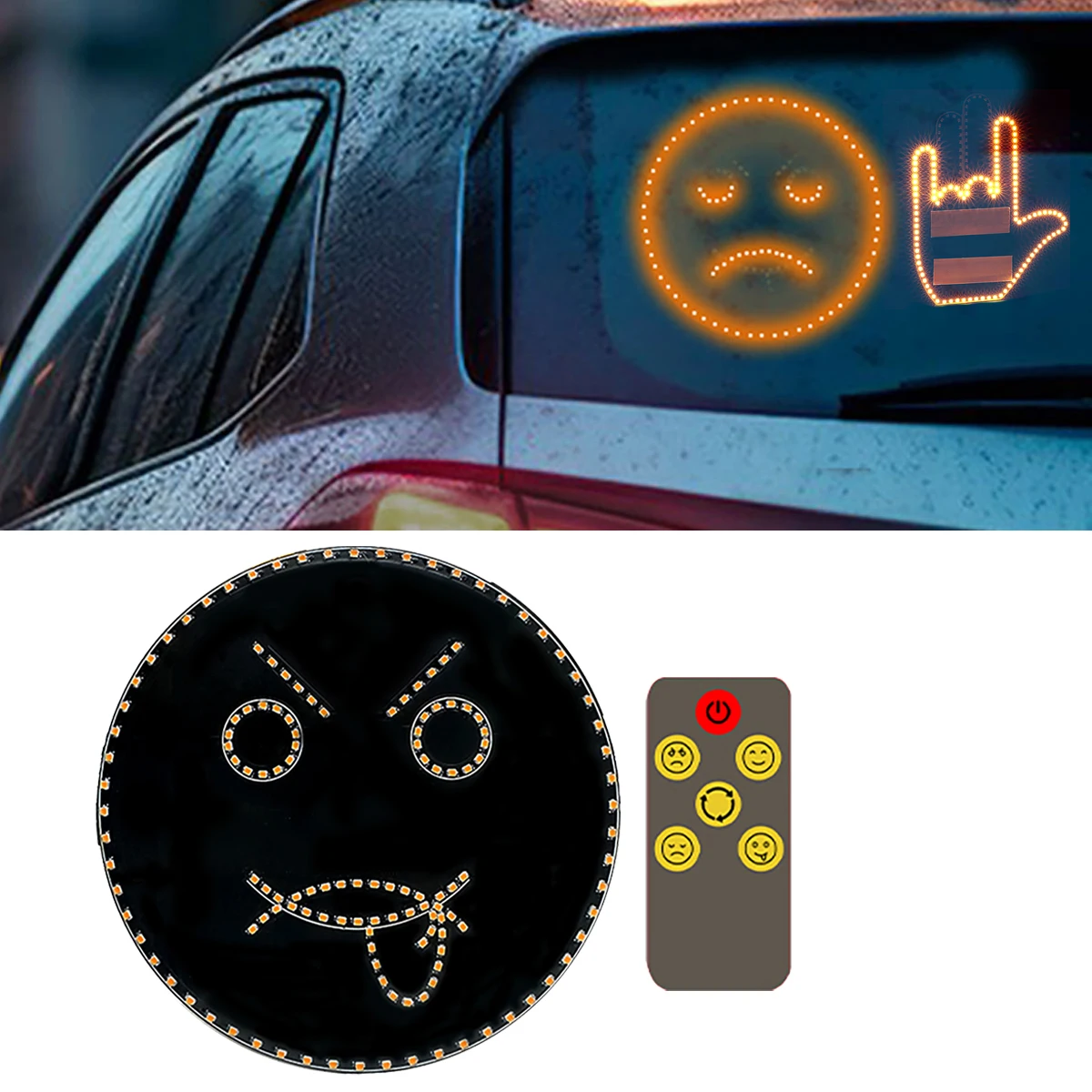 New Funny Car Finger Light with Remote Road Rage Signs Middle Hand Lamp ...