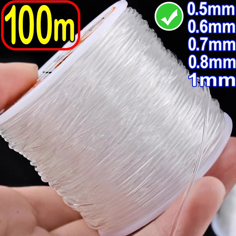 100M-0-5-1mm-Plastic-Elastic-Cord-String-Transparent-Elastic-Thread-for ...