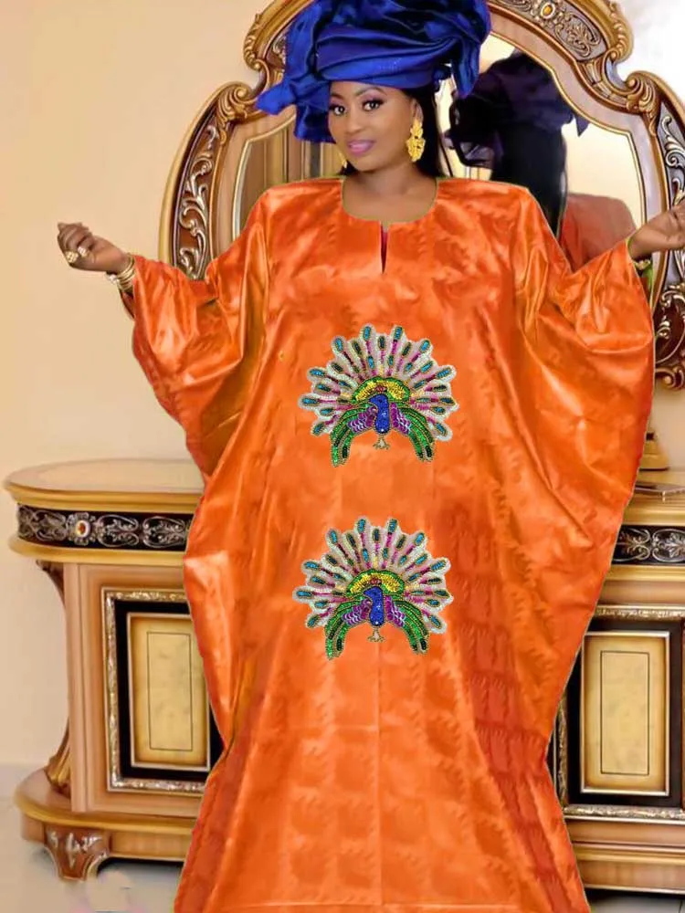 Original Bazin Riche Femme Top Quality Original Bazin Riche Long Dresses For African Daily Party ...