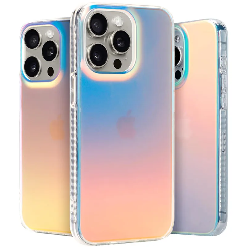 Rainbow Iridescent Laser Gradient Case for IPhone 15 14 13 12 11 Pro ...