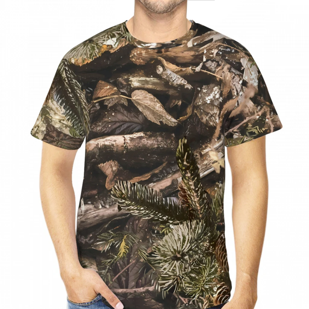 Real-Tree-CamouflageWoods-Summer-Mens-T-Shirts-Polyester-Tshirt-Quick ...