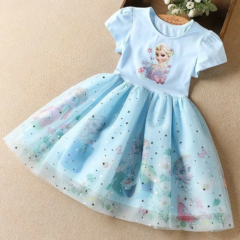 Elsa-vestido-de-princesa-de-manga-curta-infantil-beb-crian-a-fofo ...
