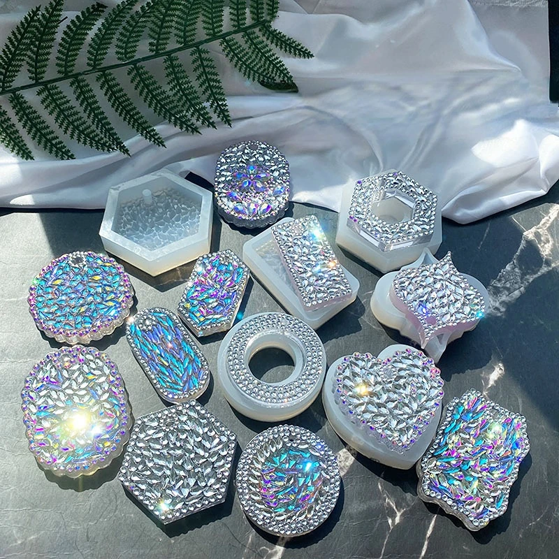 DIY-Diamond-Listing-Silicone-Epoxy-Resin-Mold-Diamond-Irregular-Pendant ...