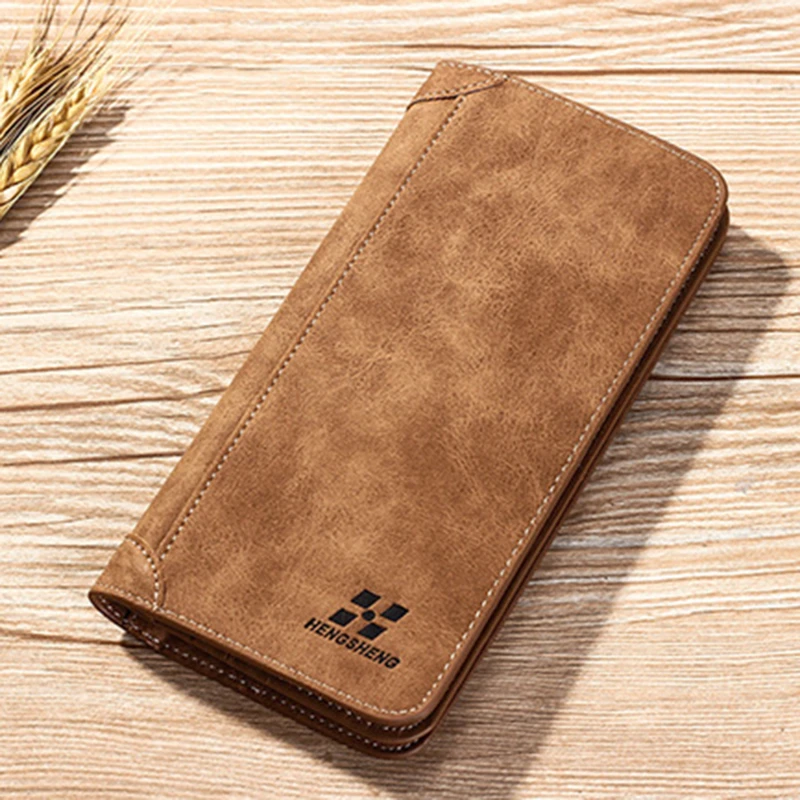 New-Men-S-Wallet-Short-Frosted-Leather-Wallet-Retro-Two-Fold-Vertical ...