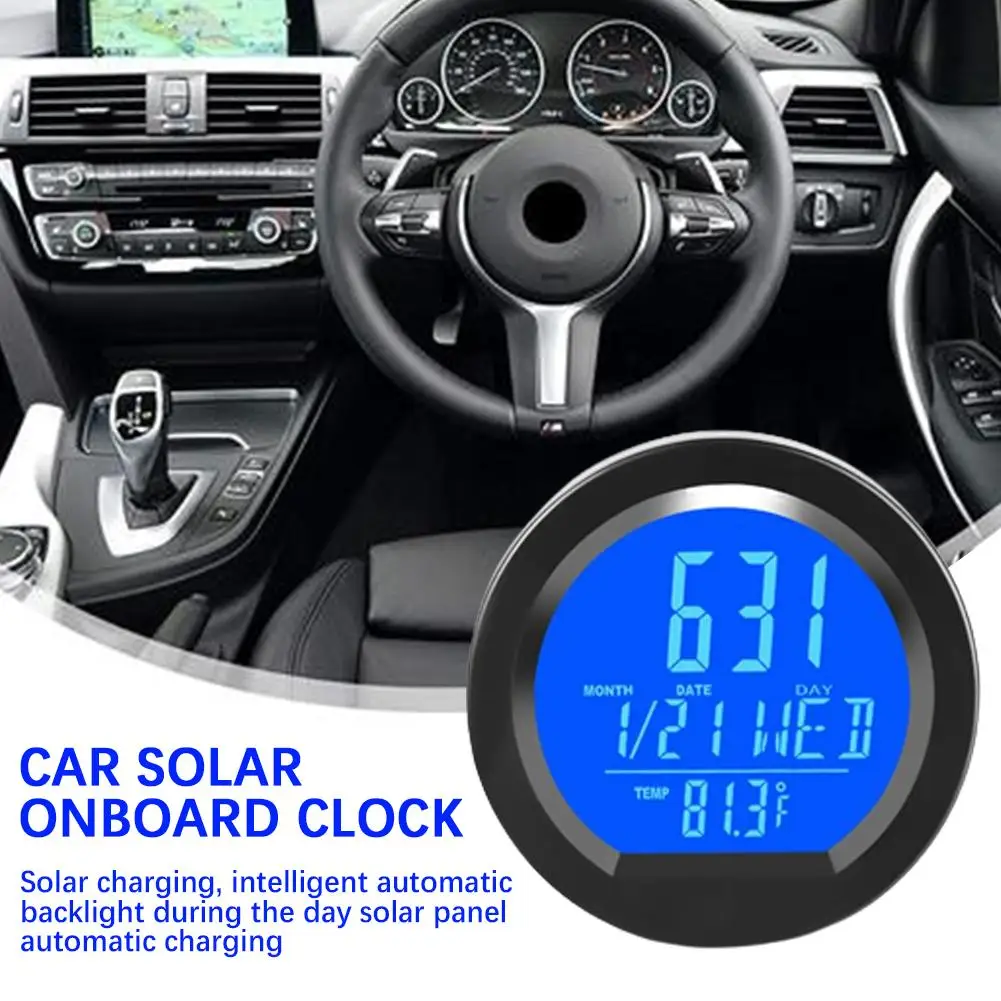 Solar-Car-Clocks-For-Dashboard-Digital-LCD-Clock-Temperature-Time ...