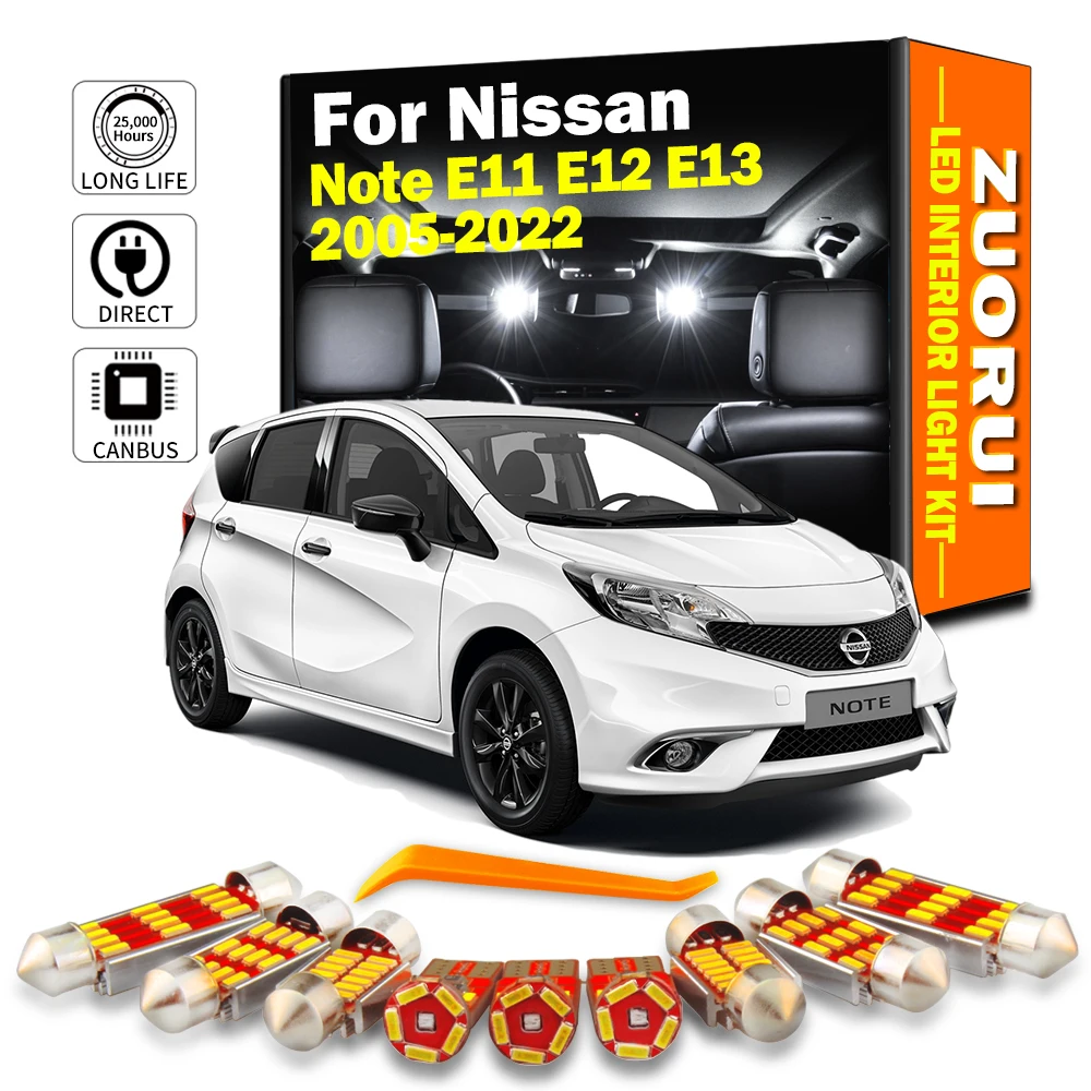 Zuorui Canbus Led Interior Light Kit For Nissan Note E11 E12 E13 2005 ...