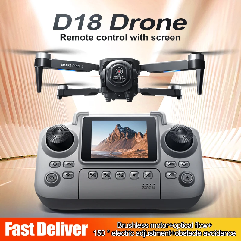 D18 Obstacle Avoidance Drone Profissional 8K HD Dual-Camera 5G Wifi ...