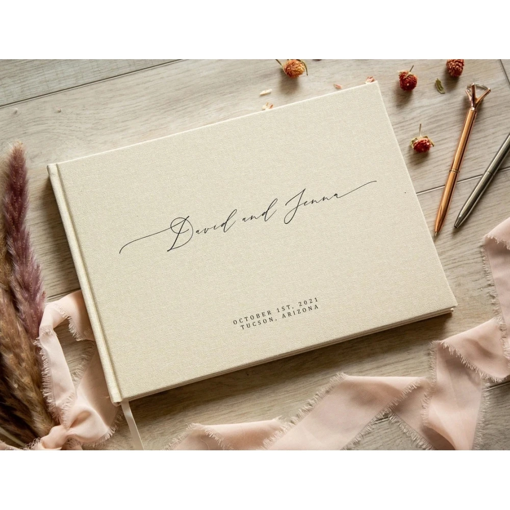 Personalized-Guest-Book-11-5-x-8-5-Custom-Wedding-Reception-Guestbook ...