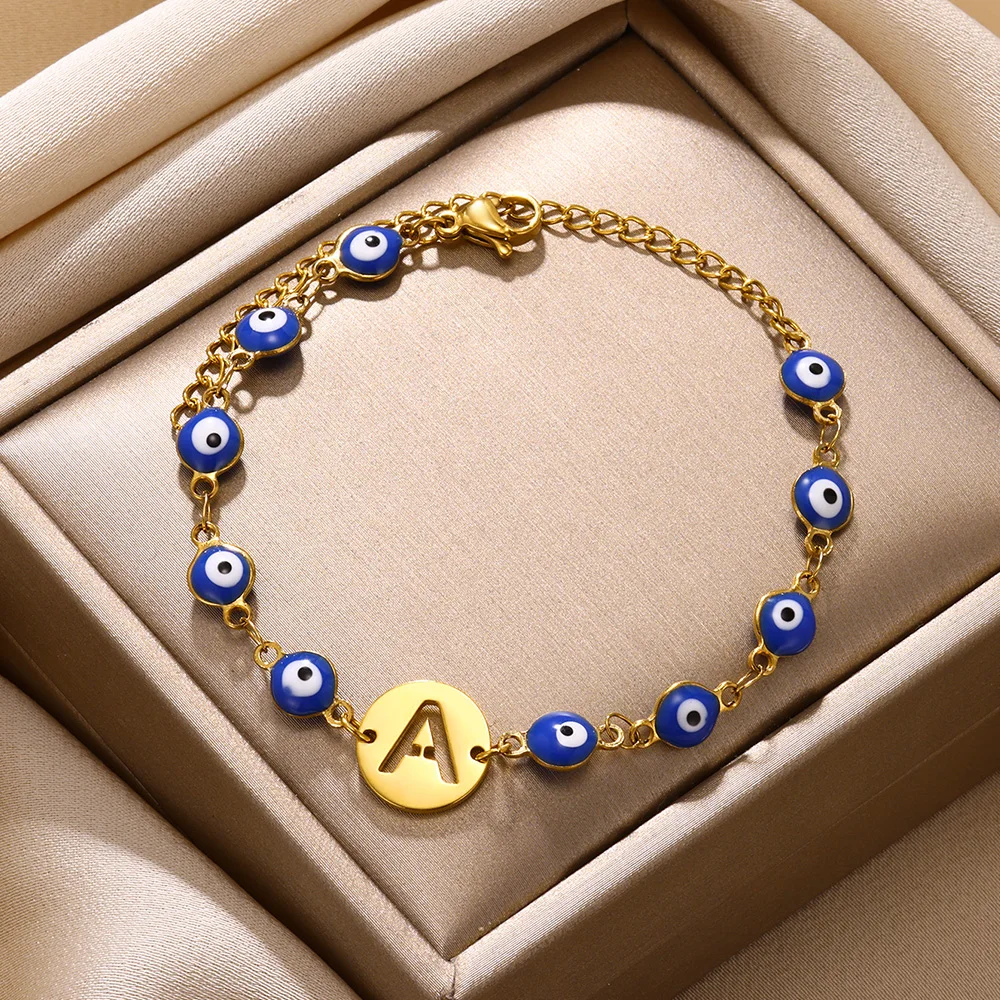 Lucky-Blue-Eye-Letters-Bracelets-For-Women-Girl-Amulet-Jewelry ...