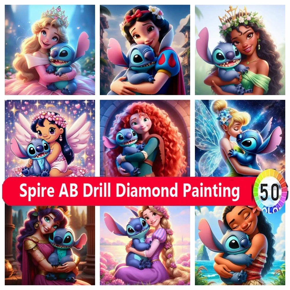 Disney-Princess-Lilo-Stitch-fai-da-te-AB-Diamond-Art-Painting-kit-nuovo ...