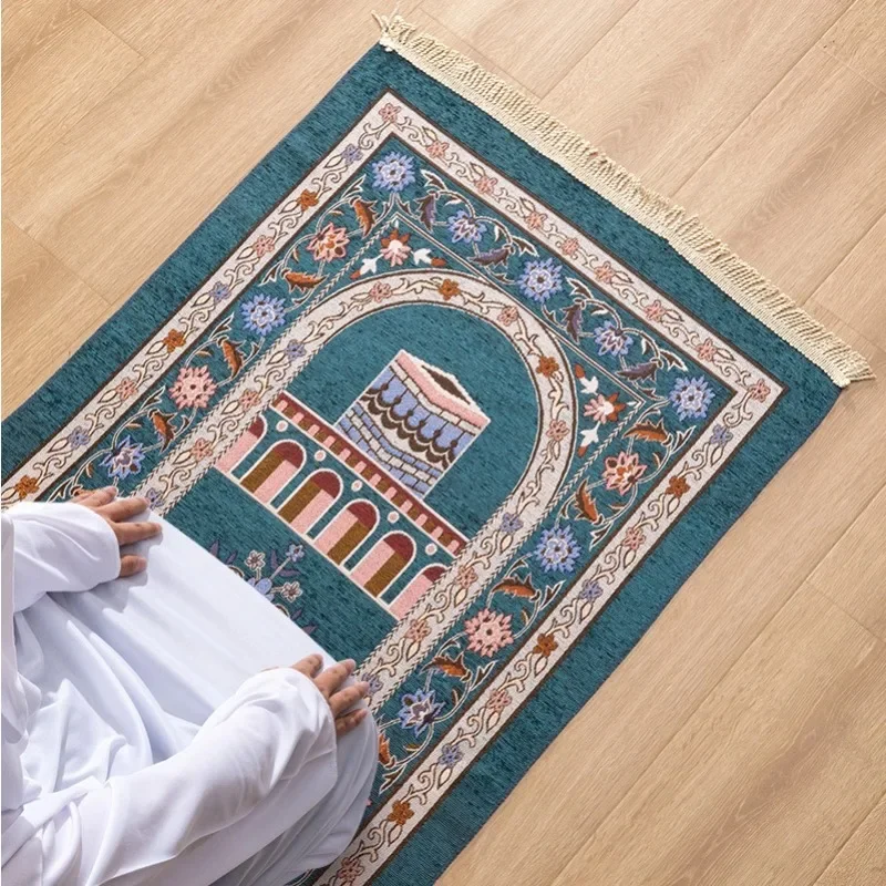 Chenille-Muslim-Prayer-Mat-Non-slip-Portable-Floor-Carpet-Travel ...