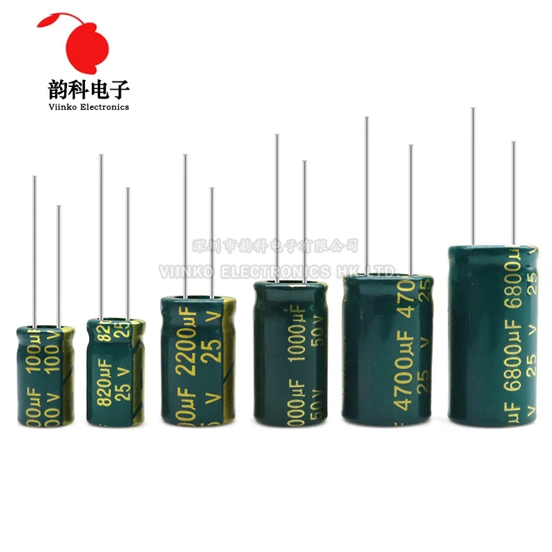 10V 16V 25V 35V 50V 400V High Frequency Low ESR Aluminum Capacitor 100UF 220UF 330UF 470UF 680UF ...