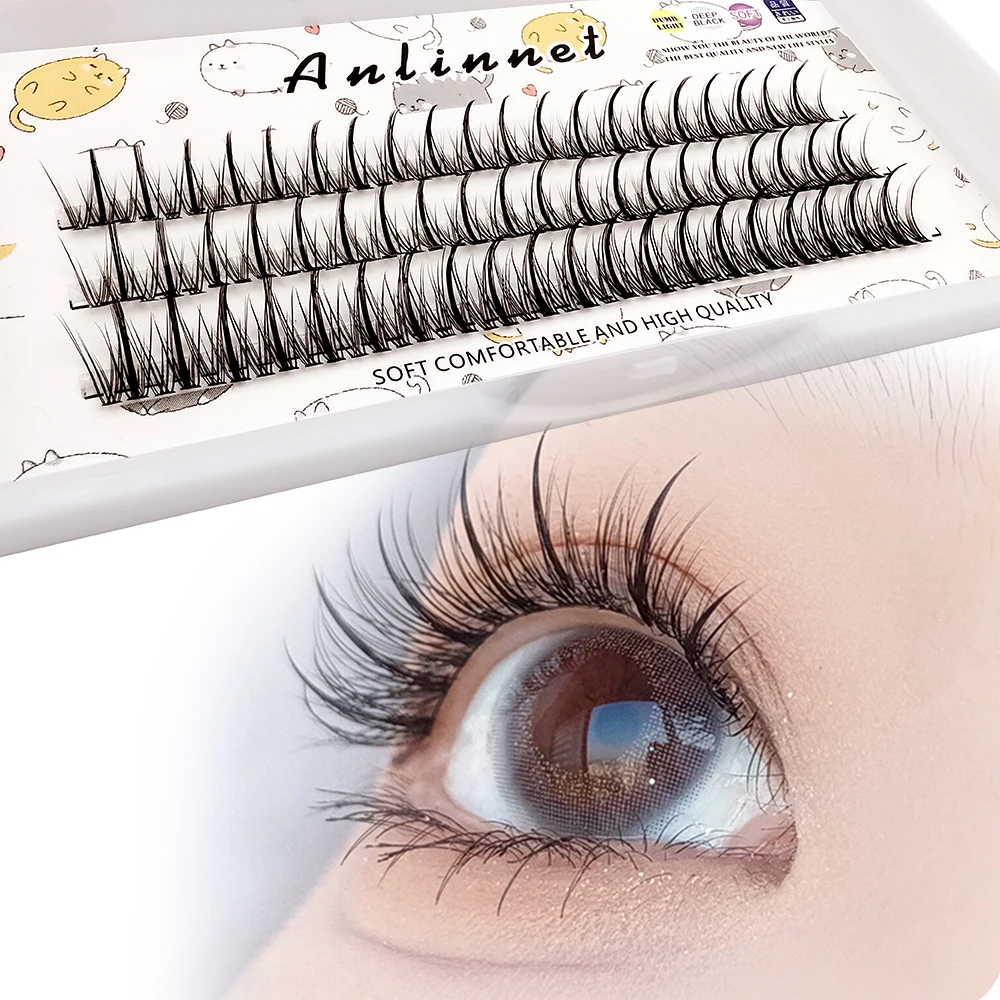 120-Clusters-3D-Professional-Makeup-Individual-Lashes-Cluster-spikes ...