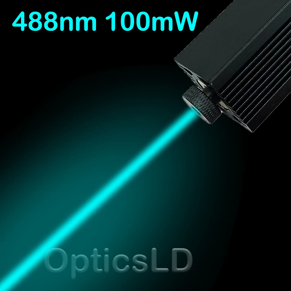 ブルーシアンレーザーダイオードモジュール,ドットフォーカス,ttlコントロールで調整可能,485nm,100mw - AliExpress 39