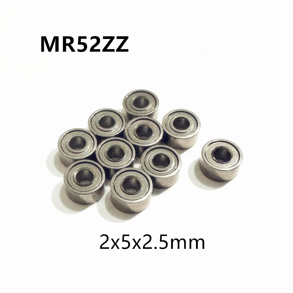 10Pcs MR52ZZ L-520ZZ 2x5x2.5 mm Deep Groove Ball Bearing Miniature ...