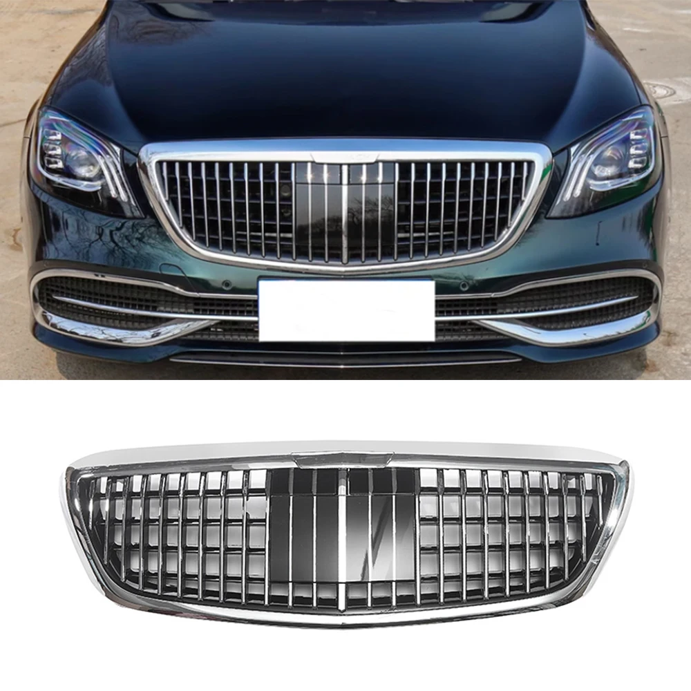 Front-Bumper-Grille-Hood-Tuning-Racing-Grill-For-Mercedes-Benz-W222-S ...