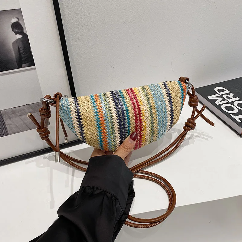 Handwork-Straw-Bag-Summer-Cute-Semicircle-Crossbody-Bag-Purses-Straw ...