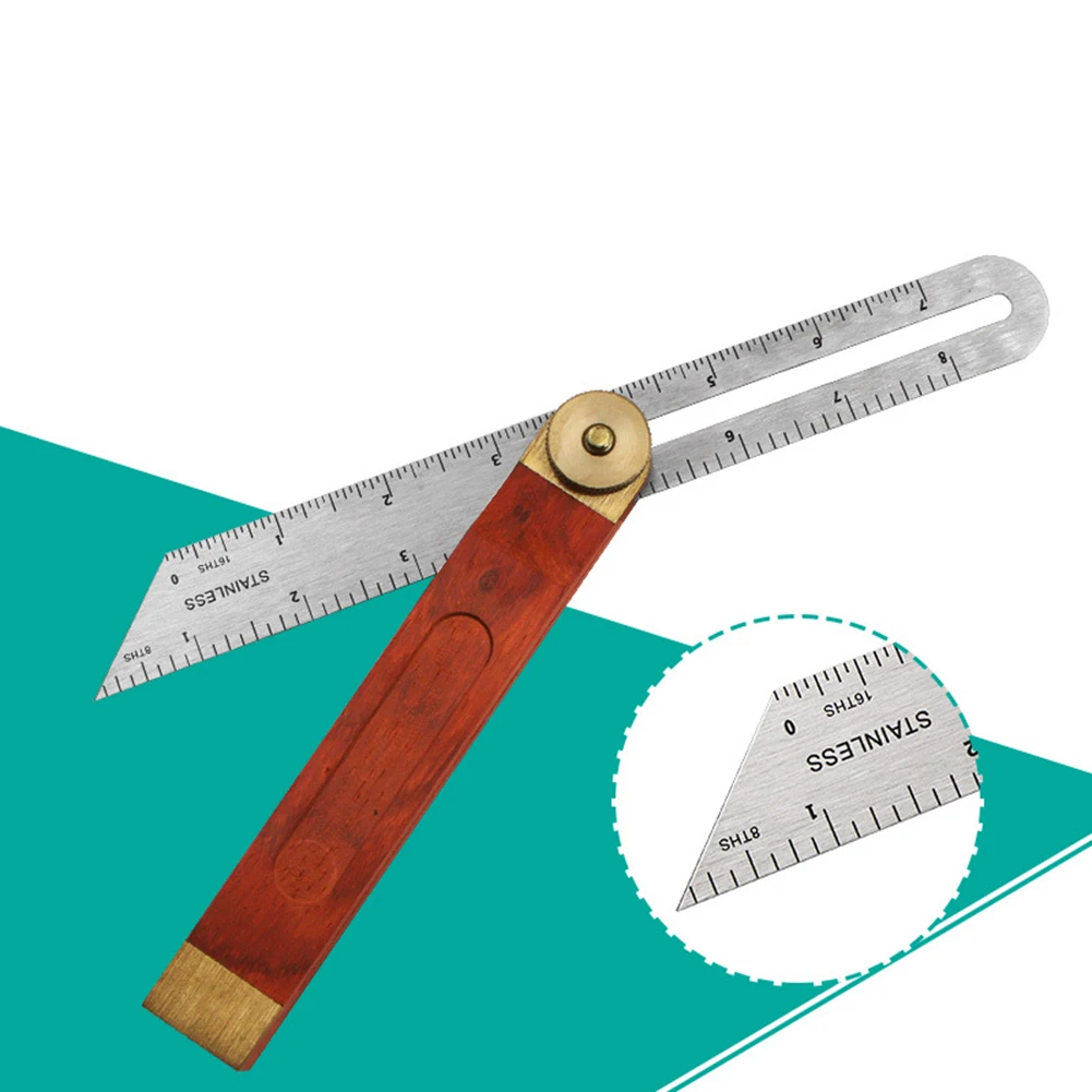 9inch-Stainless-Steel-Sliding-Angle-Ruler-With-Wooden-Handle-Multi ...