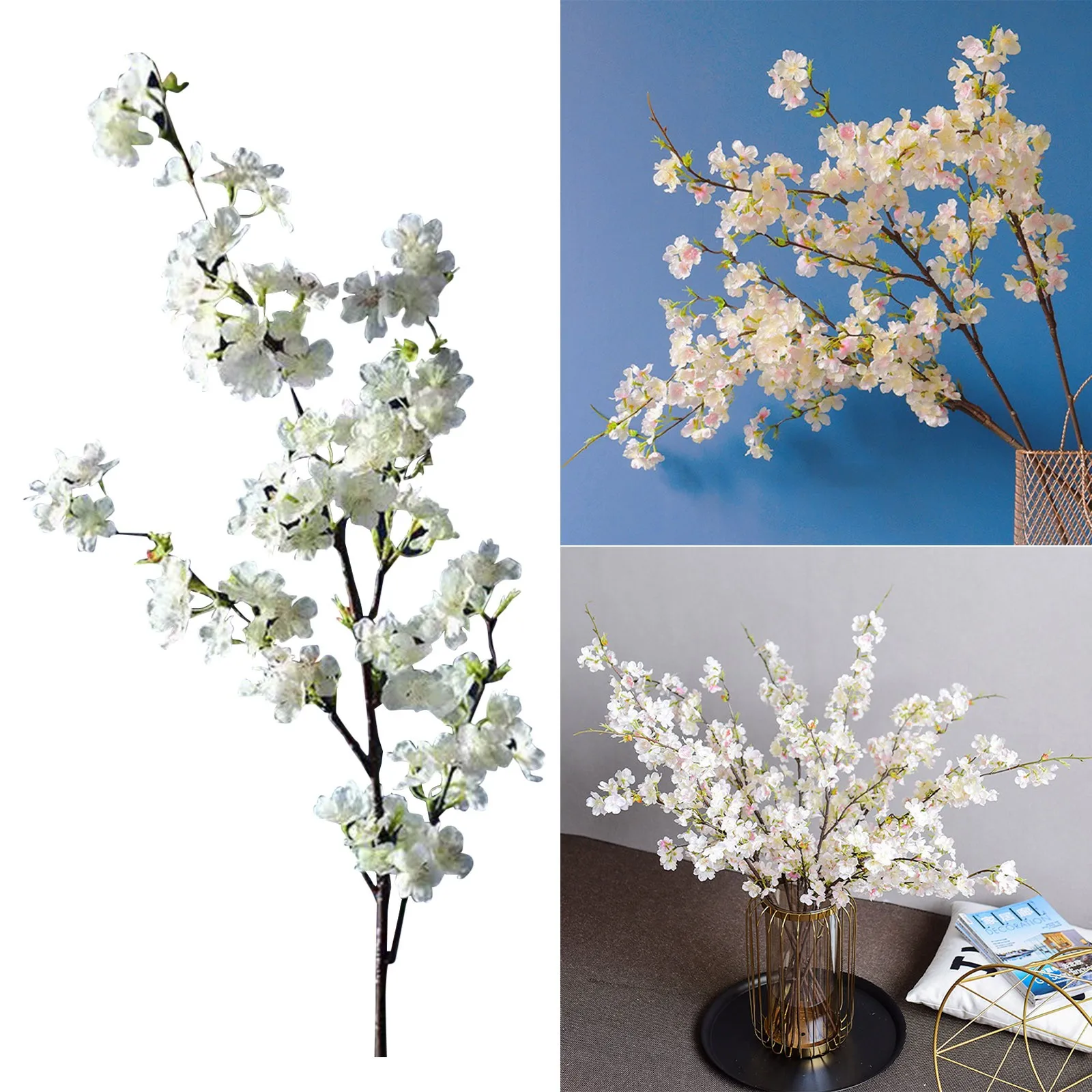 Artificial-Flowers-Bundles-Cherry-Branch-Flower-False-Flower-Branch ...