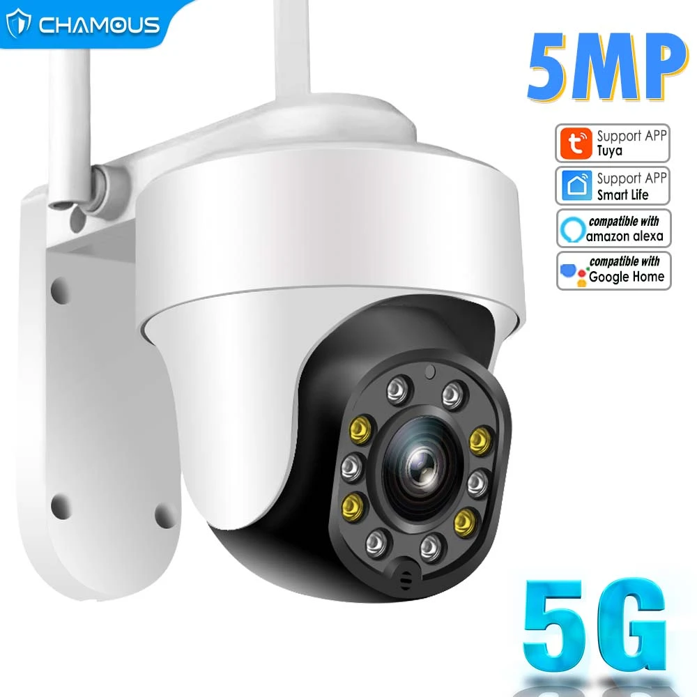 5mp tuya wifi câmera ip ao ar livre 5g câmera de vigilância por vídeo ...
