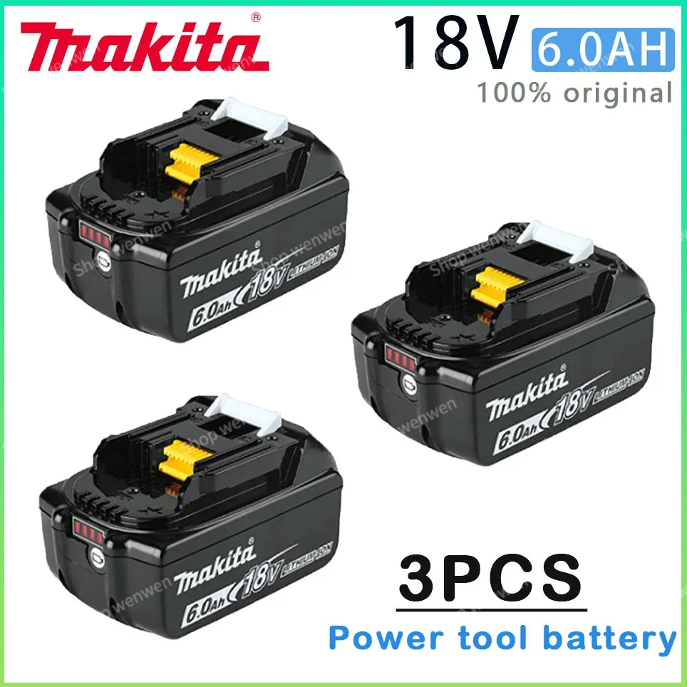 Makita-Original-18V-Makita-6000mAh-Lithium-ion-Rechargeable-Battery-18v-drill-Replacement ...