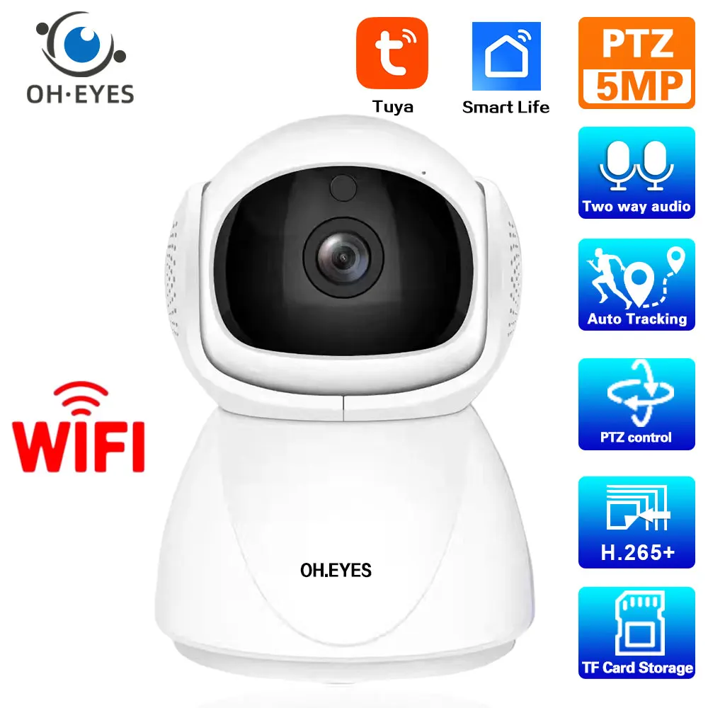 Smart-Life-5MP-Wifi-PTZ-IP-Camera-Auto-tracking-Indoor-home-Tuya ...