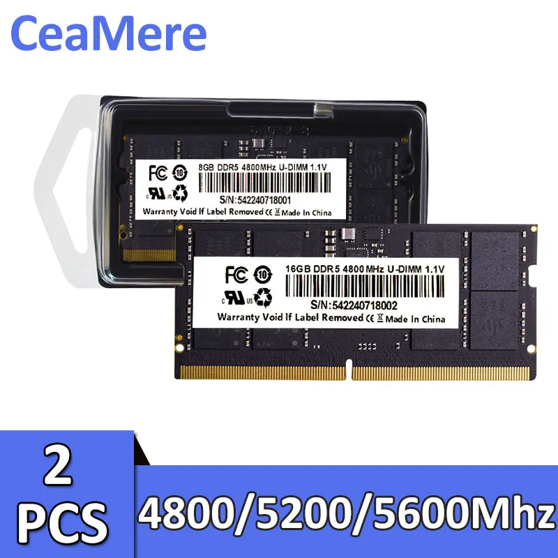 CeaMere-DDR5-2-PCS-notebook-memory-card-288pin-RAM-8G-16G-32G-memoriam ...