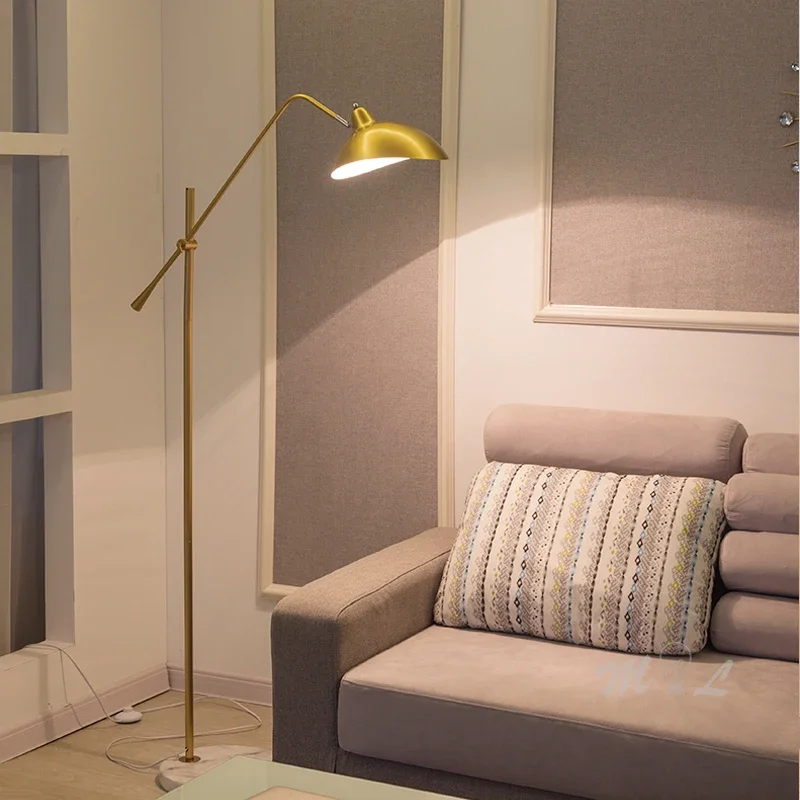 Nordic-Gold-Simple-Floor-Lamp-Marble-Base-Standing-Lamp-Adjustable ...