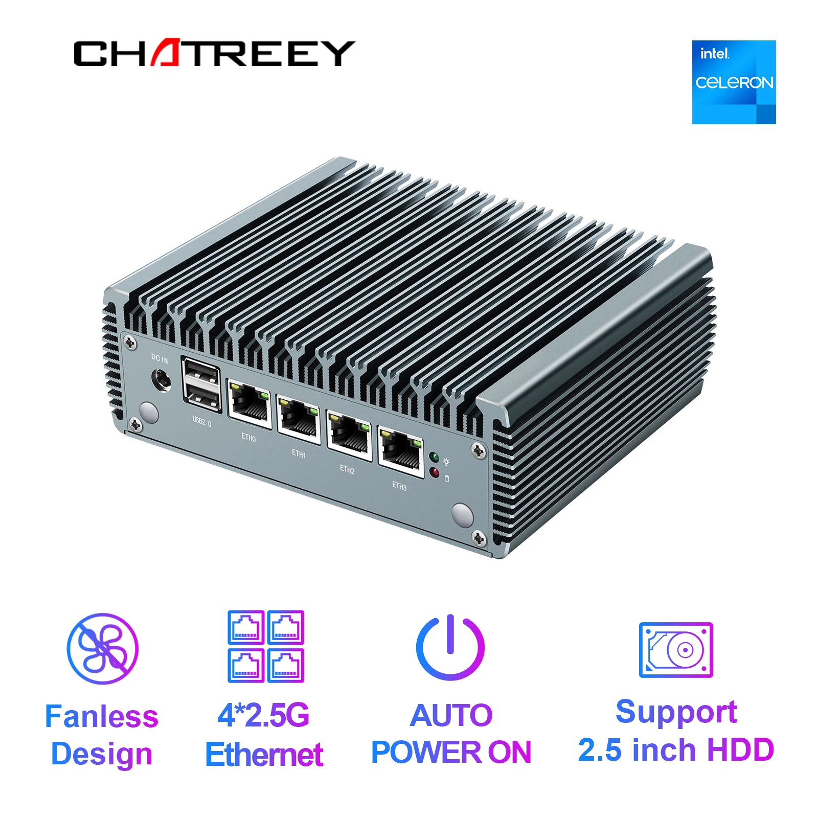 Chatreey 2.5G pfSense Firewall intel Pentium N4000 4*Intel i225 Nics ...
