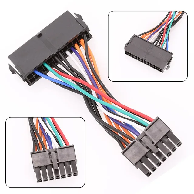 24 Pin To 14 Pin PSU Main Power Supply ATX Adapter Cable For Lenovo IBM ...