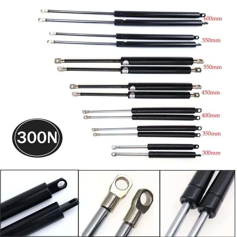 2pcs 300N 300/350/400/450/500/600mm Gas Strut Bars Gas Spring Support ...