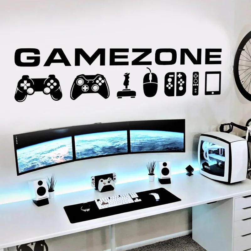 Game-Zone-Controllers-Wall-Decal-Vinyl-Art-Home-Decor-Gaming-Room-Gamer ...