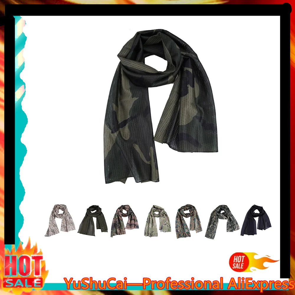 Militar-Tactical-Camuflagem-Headband-Malha-Cachecol-Respir-vel-Insect-Proof-Net-Homens-e ...