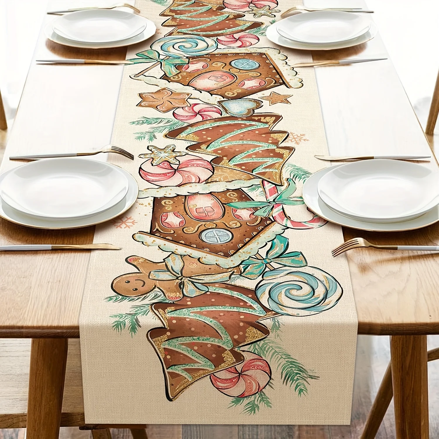 Gingerbread Man Table Runner: A Festive and Functional Addition to Your ...